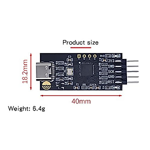 Development Downloader, Type C Interface DC5V USB Communication Plug and Play Practical Emulator Burner Stable Driver for Industrial
