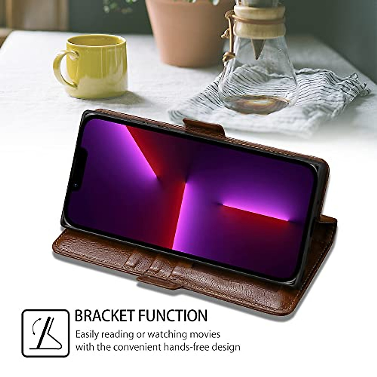 Fansipro Phone Cover Wallet Folio Case for LG V20, Premium PU Leather Slim Fit Cover for LG V20, 3 Card Slots, 1 Transparent Photo Frame Slot, Anti-Dirt, Brown