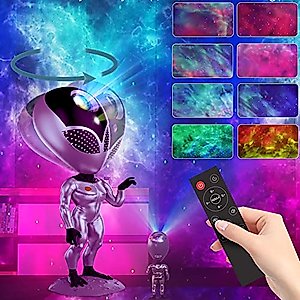 Inandon Aliensun Star Projector Galaxy Projector Starry Nebula Ceiling LED Lamp Night Lights Galaxy Light Projector with Remote Control voice interaction Timer gift for Kids Adults Birthdays Christmas