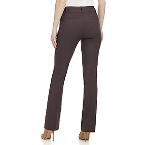 Rekucci Womens Ease into Comfort Fit Barely Bootcut Business Casual Stretch Pants in Regular/Tall/Petite fit (18, Brown Mix)