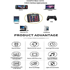 Voice Changer Headset for PS4/Xbox One/PC/Phone/Laptops/Anchor/Cam Girl/Kids with Voice Adjustable Feature