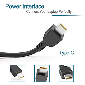45Watt USB Type C AC Laptop Adapter Fit for Lenovo Chromebook C330 300e 100e 500e N23 Yoga, ThinkPad T480 T480s T580 Chromebook 2nd Gen MTK AST Type-C 20V 2.25A Laptop Power Charger (45W)