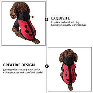 Halloween Pet Costume Ladybug Dog Costumes Dogs Hoodies Outfits Pet Cosplay Clothes for Pet Small Medium Dogs Cats Party Decoration Halloween Dog Hoodie Clothes