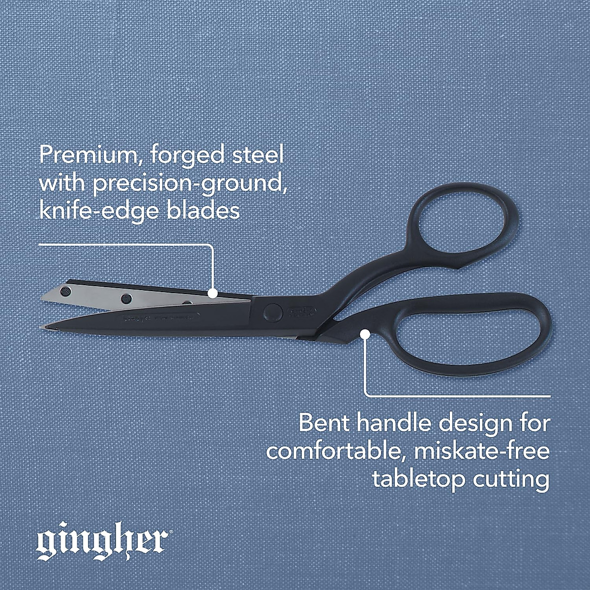 Gingher 8 Inch Featherweight Bent Handle Scissors