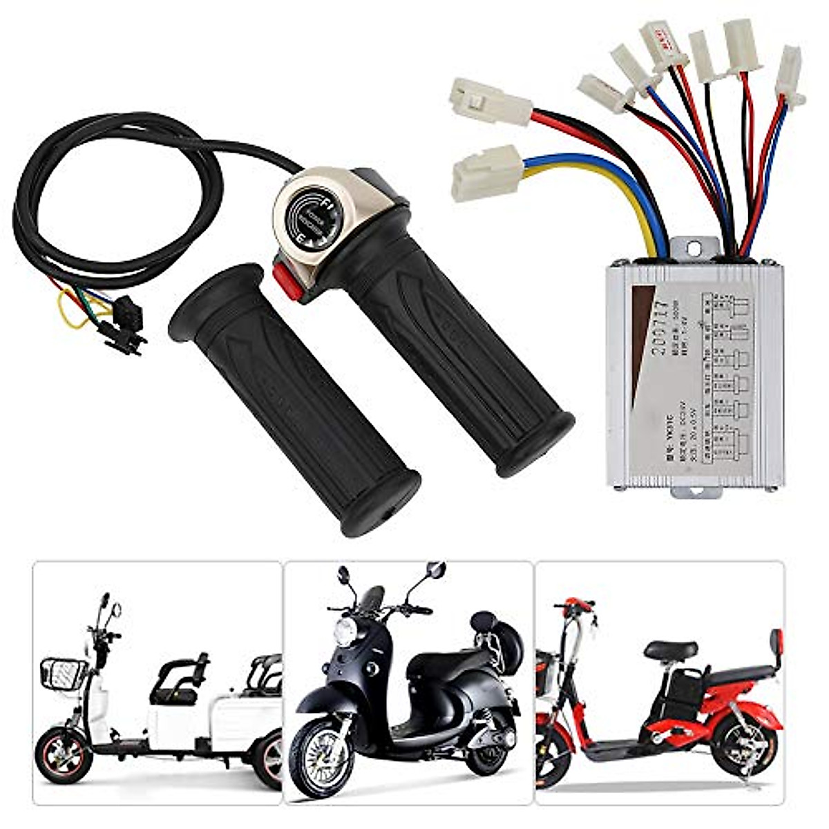 RiToEasysports 24V 500W Brush Controller with LCD Display Electric Quantity Throttle Handle Universal Kit