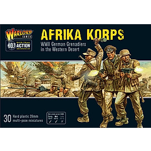 Bolt Action Afrika Korps German Grenadiers Western Desert 1:56 WWII Military Wargaming Plastic Model Kit
