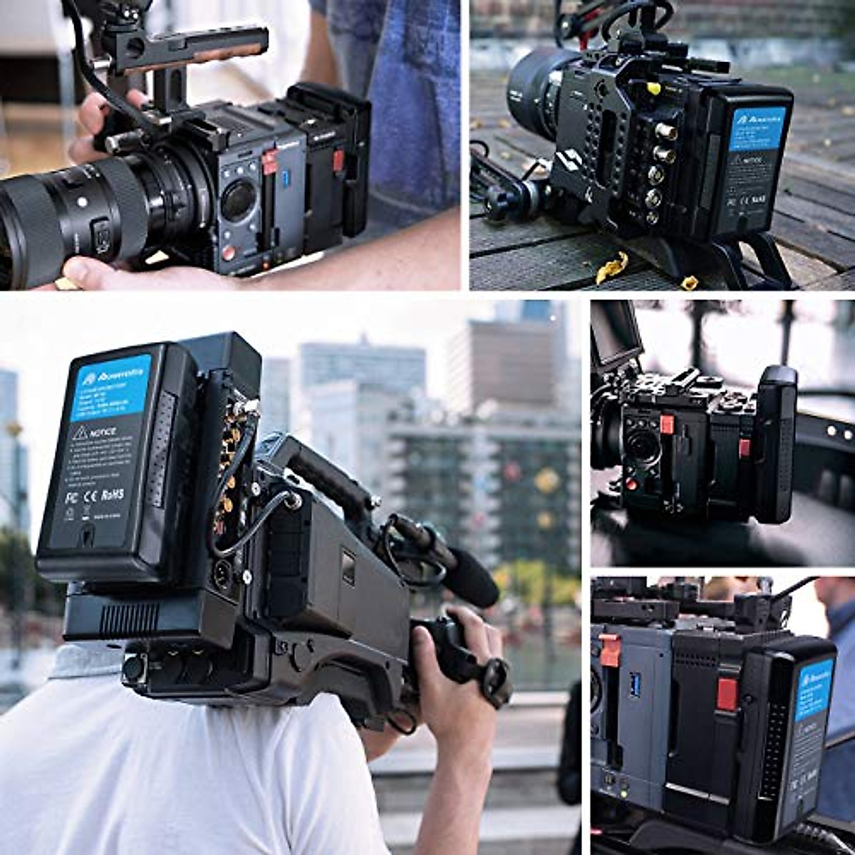 Powerextra 95Wh 6600mAh BP-95 V Mount V-Lock Battery Compatible with Sony Video Digital Camera Camcorder Broadcast DSLR LED Light Monitor HDCAM XDCAM and Other Camcorders