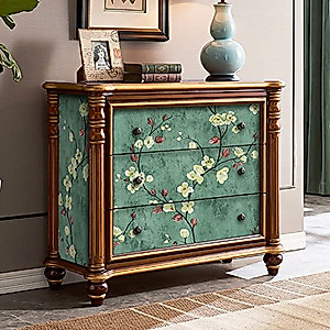 Peel and Stick Wallpaper Floral Contact Paper Floral Wallpaper Removable Wallpaper Waterproof Wallpaper Vinyl Roll for Wall Furniture Cabinet 118"x17.7"