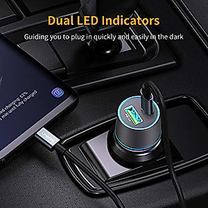 Fast USB C Car Charger,Compatible with Google Pixel 7/7 Pro/6/6a/6 Pro/5a/5/4a/4/4 XL/3 XL/3/3a XL/3a/2, 30W Power Delivery & Quick Charge 3.0 Car Adapter (Fast Charging Type C Cable 3.3Ft Included)
