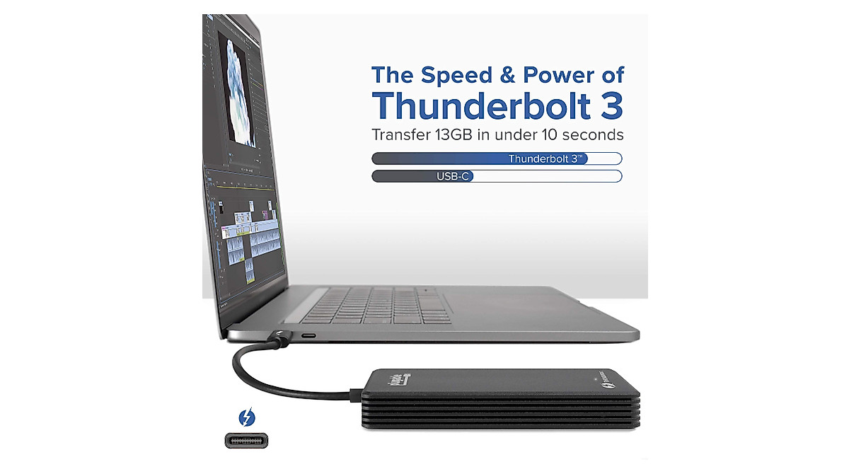 Plugable 1TB Thunderbolt 3 External SSD NVMe Drive (Up to 2400MBs ...
