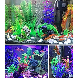 CousDUoBe Artificial Aquatic Plants 11 Pcs Small Aquarium Plants Artificial Fish Tank Decorations，Used for Household and Office Aquarium Simulation Plastic Hydroponic Plants
