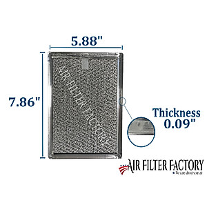 2-Pack Air Filter Factory Replacement For Sharp PFIL-B002MREO Microwave Oven Aluminum Grease Filters