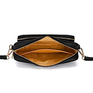 Purse Handbag Crossbody Bags for Women Womens Cross Body Small Cute Purses Shoulder Bag Handbags Everyday (black)