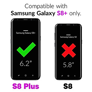 Asuwish Phone Case for Samsung Galaxy S8 Plus with Tempered Glass Screen Protector Cover and Cell Accessories Card Holder Slot Kickstand Flip Wallet Glaxay S8plus S 8 8plus 8S Edge S8+ SM-G955U Black