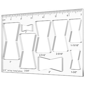ETFOBMI Router Template for Woodworking, 8 in 1 Router Jig Bow tie Template Jia for Woodworking, Butterfly Inlay Template Decorative Bowtie Router Template