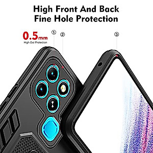 Phone Case Case Compatible with Infinix Smart 6 2021/X6511B /X6511/X6511E Case Heavy Duty Shock Absorption Full Body Protective Case TPU Rubber and Hard PC Phone Case Cover with Retractable hand strap