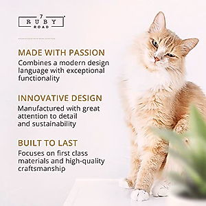 7 Ruby Road Cat Ball Track Toy 100% Natural Sustainable Wood Interactive Cat Toy - Interactive Indoor Cats Toy for When You are Away - Self Play Interactive Cat Toy for Indoor Cats Toy Ball Track