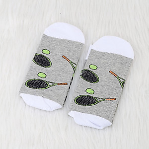 MBMSO Tennis Coach Gifts 2 Pair Tennis Coach Socks Appreciation Gifts for Tennis Coach Novelty Tennis Ball Socks (2 Pair Tennis Coach Socks)