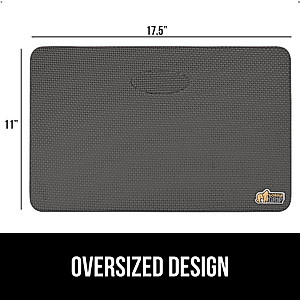 Gorilla Grip Extra Thick Kneeling Pad, Supportive Soft Foam Cushioning for Knee, Water Resistant Construction for Gardening, Bathing Baby, Workout Supplies, Lightweight, Garden Work Gifts, Charcoal