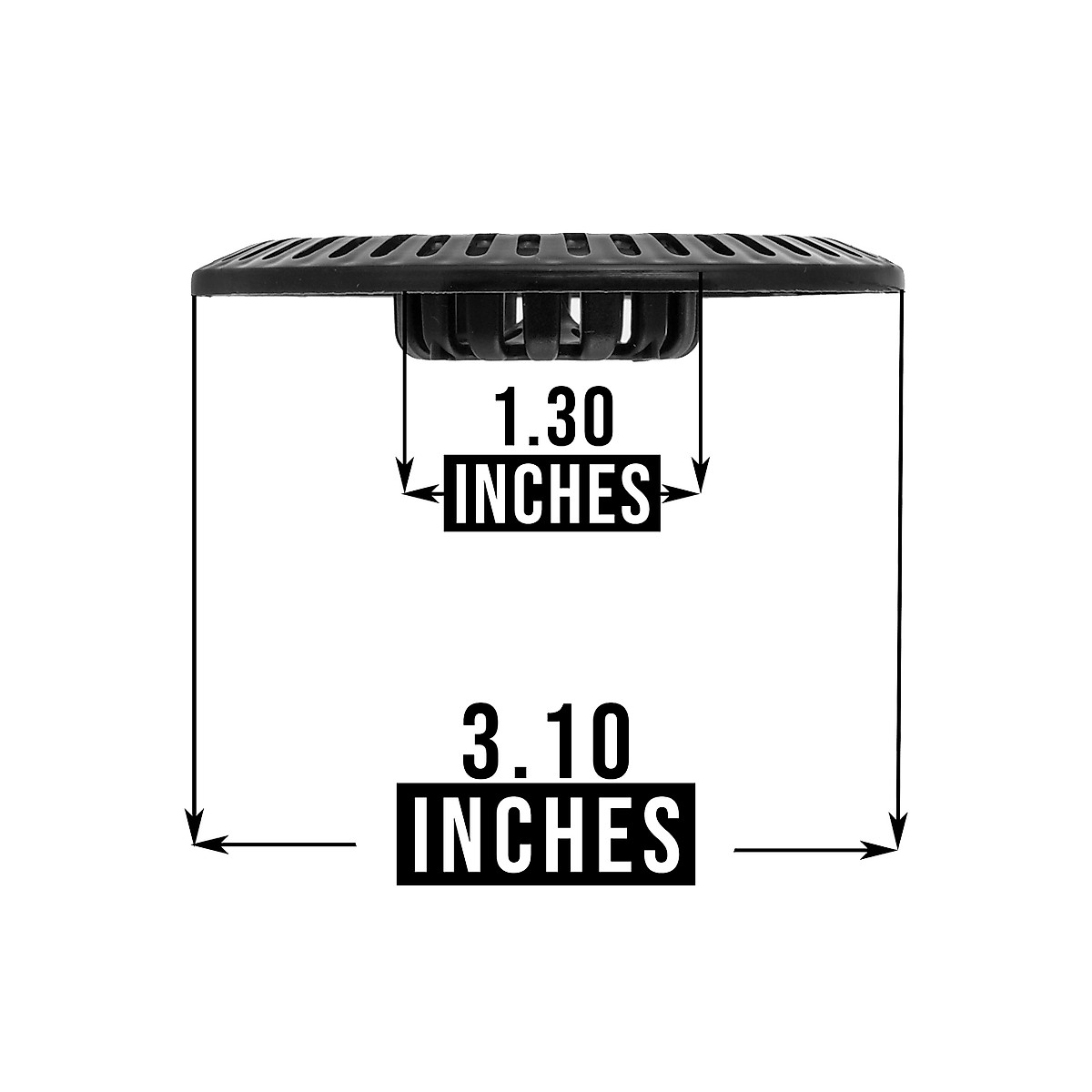 Bathroom Tub Basket Cover Hair Catcher - Pack of 2 - Shower Strainer Trap for Sink - Kitchen Drain Mech