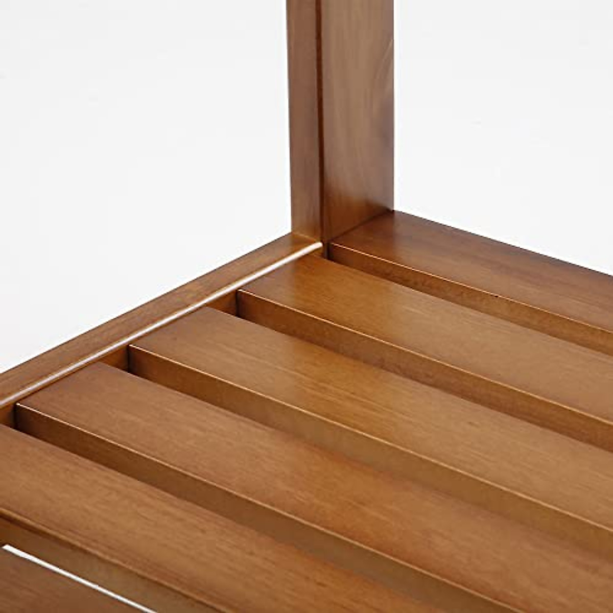 BplusZ KD-50N Outdoor Porch Wooden Side Table for Patio Lawn Garden Rectangular End Tables with Storage Brown