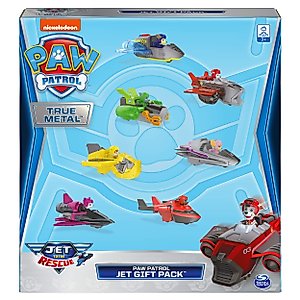 Paw Patrol, True Metal Jet to The Rescue Gift Pack with 7 Collectible Die-Cast Vehicles, 1:55 Scale, Amazon Exclusive