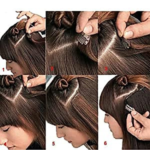 Clip in Hair Extensions, Chocolate Brown to Auburn Clip in Hair Extensions Real Human Hair Clip ins, 18 Inch 7 Pieces 70G Double Weft Straight Remy Human Hair Clip in Extensions