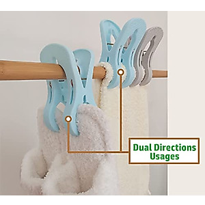 Clothes Clip Towel Clip Large Size Heavy Duty (Blue Combo)