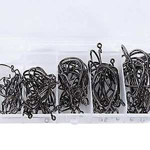 EVTSCAN 100PCS/Box Fishing Crank Hook High Carbon Steel Offset Lure Jig Worm Fishing Accessories Tools