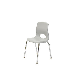 Children’s Factory, AB8014GYC, 14" H MyPosture Chair, Gray, Middle & High School Desk or Activity Table Chair, Big Kids Flexible Seating Classroom Furniture
