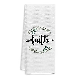 Inspirational Quotes Faith Kitchen Towels Dish Towels Hand Towels,Religious Decorative Hand Towels Bath Towels,Religious Gifts for Women Faith Teens Girls Mom Men Kids Christian Catholic