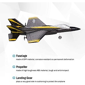 QT RC Airplane, 2 Channel RC Plane, 2.4Ghz Remote Control Airplane, Ready to Fly Foam Glider with 3 Axis Gyro, Fixed Wing Aircraft Toys for Beginners, Kids and Adults
