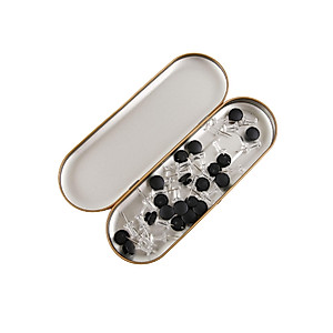 Vagocom 2pcs Metal Hinged Storage Boxes,6.89x2.36x0.71inch / 17.5x6x1.8cm Portable Empty Containers Case with Lid for Bandaid,Seed,Match,Crafts,Sewing,Home,Travel(Gold)