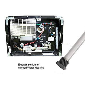 RV Water Heater Magnesium Anode Rod for Atwood Heaters, Dele 2 Pack 1/2" NPT RV Hot Water Tank Anode Rod for RV, Camper and Trailer Water Heaters