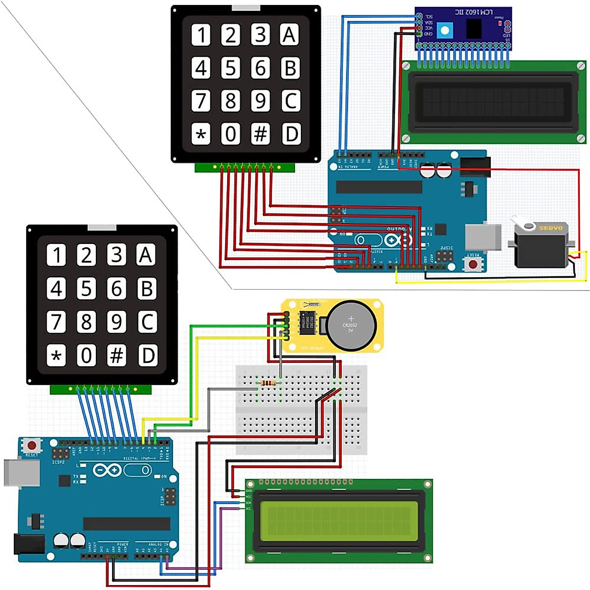 NEXTION 16 Keys Matrix Keypad 4x4 Membrane Keyboard Module Array Switch for Arduino
