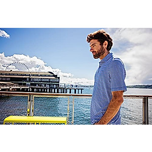 Cutter & Buck Virtue Eco Pique Stripe Recycled Mens Polo, Kelly Green, XXXL