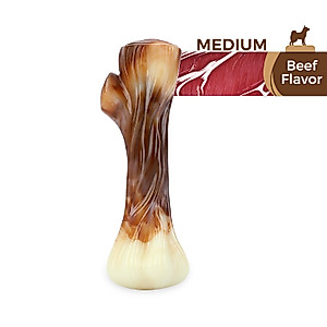 Tikaton I-Bone Durable Dog Chew Toy for Aggressive Chewers, Beef Flavor, Large…