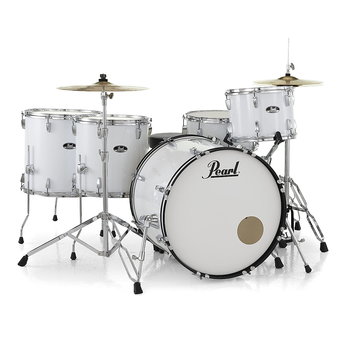Pearl Roadshow RS525WFC/C 5-piece Complete Drum Set with Cymbals - Pure White