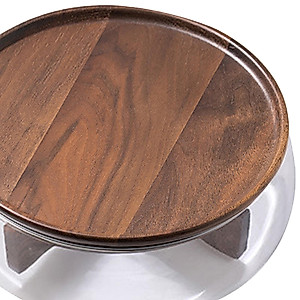 DimyFew Food Storage Container Nut Serving Bowl with Lid Meal Prep Container Nuts Storage Box for Dessert Fruit Snack Family Dinner, No Knob with Divider