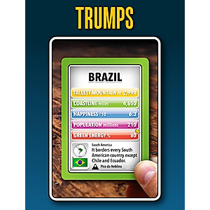 Smart Cards Countries, 7-Games-in-1 (Trumps, Pairs, Guess Who, Happy Families, Rummy, and More)