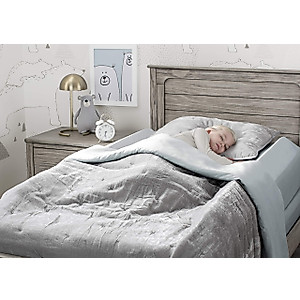 Delta Children Extra Long Foam Bedrail Bumper - Guardrail for Toddlers & Kids with Water-Resistant, Non-Slip & Machine Washable Cover - 1pk, White