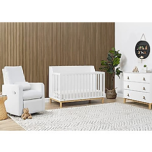 GAP babyGap Oxford 6-in-1 Convertible Crib - Greenguard Gold Certified, Bianca White/Natural