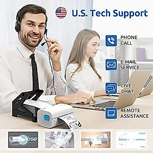 Jiose Thermal Label Printer - 4x6 Label Printer for Small Business Shipping Packages - One-Click Printing on Windows Mac Chrome Systems,Support USPS Shopify Ebay etc (Gray)