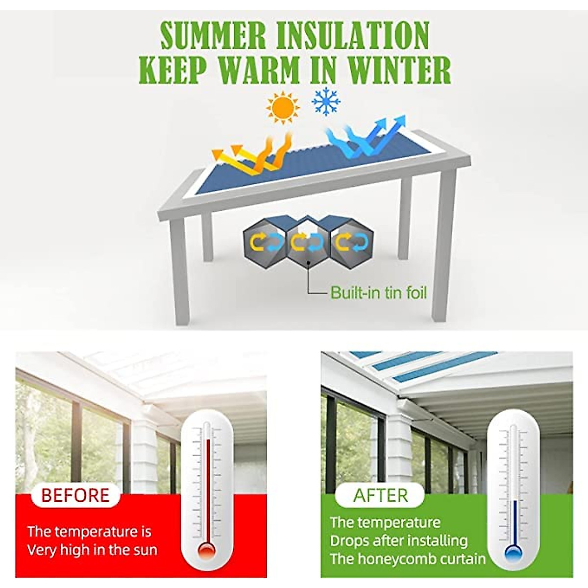 Zshine Motorized Cellular Shades Cordless Honeycomb Blinds Full Blackout Fabric Window Shades for Skylight