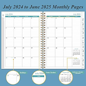 2024-2025 Appointment Book & Planner - A5 2024-25 Daily Hourly Planner from July 2024 - June 2025, Weekly Appointment Book with 30-Minute Interval, Medium 6.4" x 8.5", Dark Blue