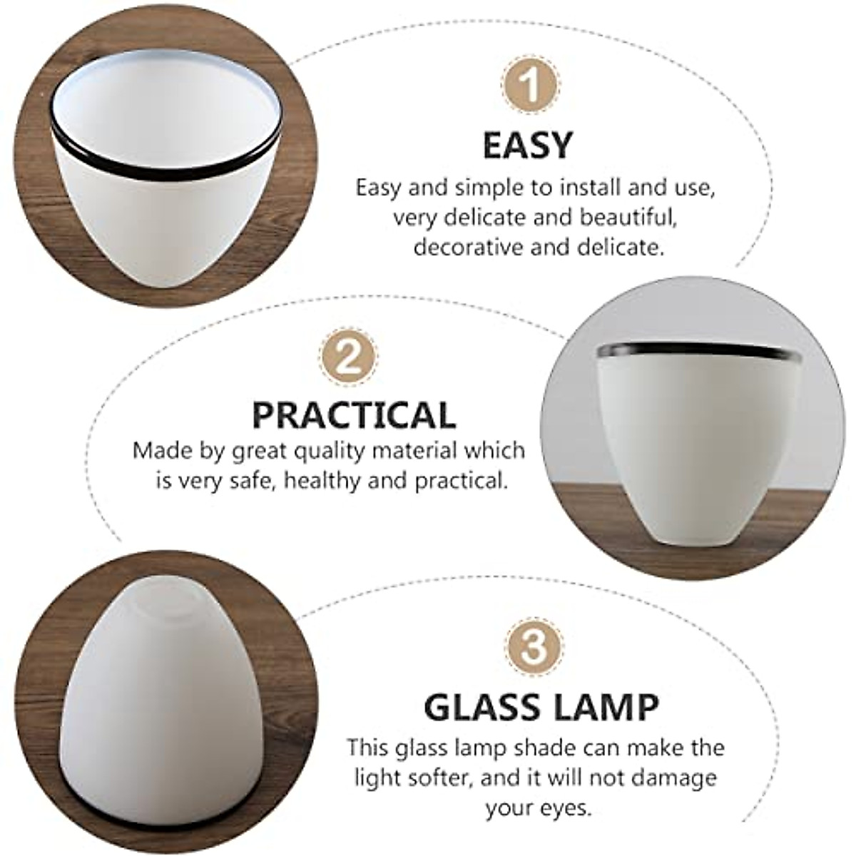 Veemoon Glass Pendant Light Glass Pendant Light Glass Shades Alabaster 2 pack glass lamp shades replacement glass shades glass light covers Glass Lamp Shade Clear Gesso Clear Gesso