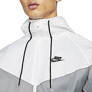 Nike Sportswear Windrunner Men's Hooded Jacket (as1, alpha, s, regular, regular, Smoke Grey/White/Smoke Grey/Black, Small)