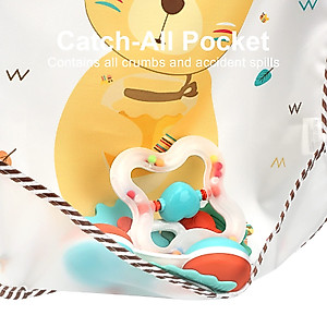 Accmor 5 Pack Long Sleeve Baby Bibs, Waterproof Sleeved Bibs for Eating Feeding, Toddler Baby Girls Boys Smock Bibs for 6-36 Months