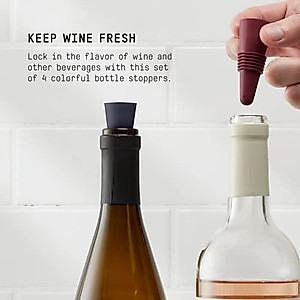 Rabbit Bottle Stoppers, Set of 4, Multicolor