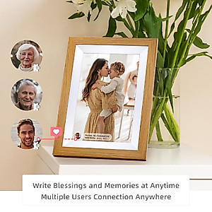 Eptusmey WiFi Digital Picture Frame with 32G Storage, 11.5" Digital Photo Frame with Load from Phone Capability, Share Photo via Frameo APP, Video Display, Gift for Mom, Log Color